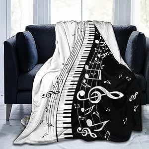Amazon.com: Gbuzozie Piano Music Note Fleece Blanket Lightweight Ultra ...