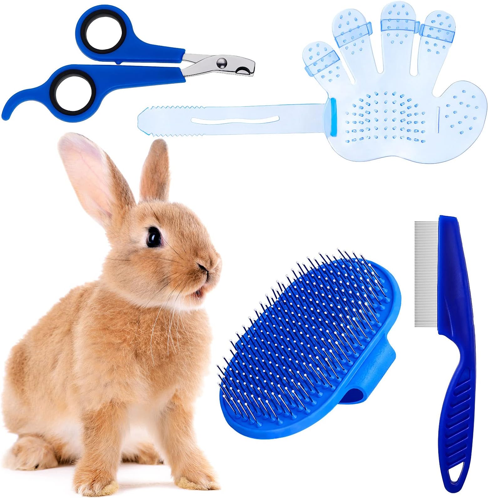 Amazon.com : Rabbit Grooming Kit, Rabbit Brush for Shedding with Bunny ...