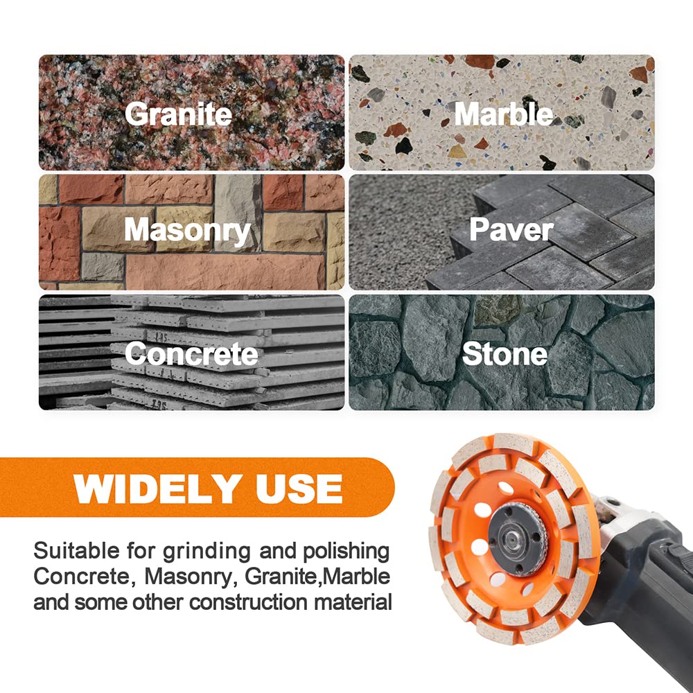 Snapklik.com : Concrete Diamond Grinding Cup Wheel,BRSCHNITT 7 Inch ...