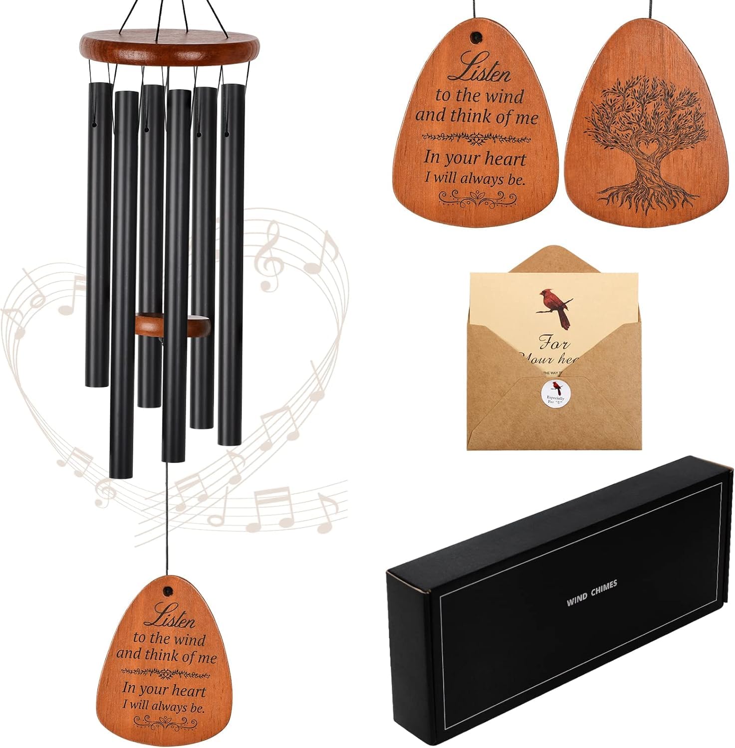 Amazon.com : Memorial Sympathy Wind Chimes for Memorial/Bereavement ...