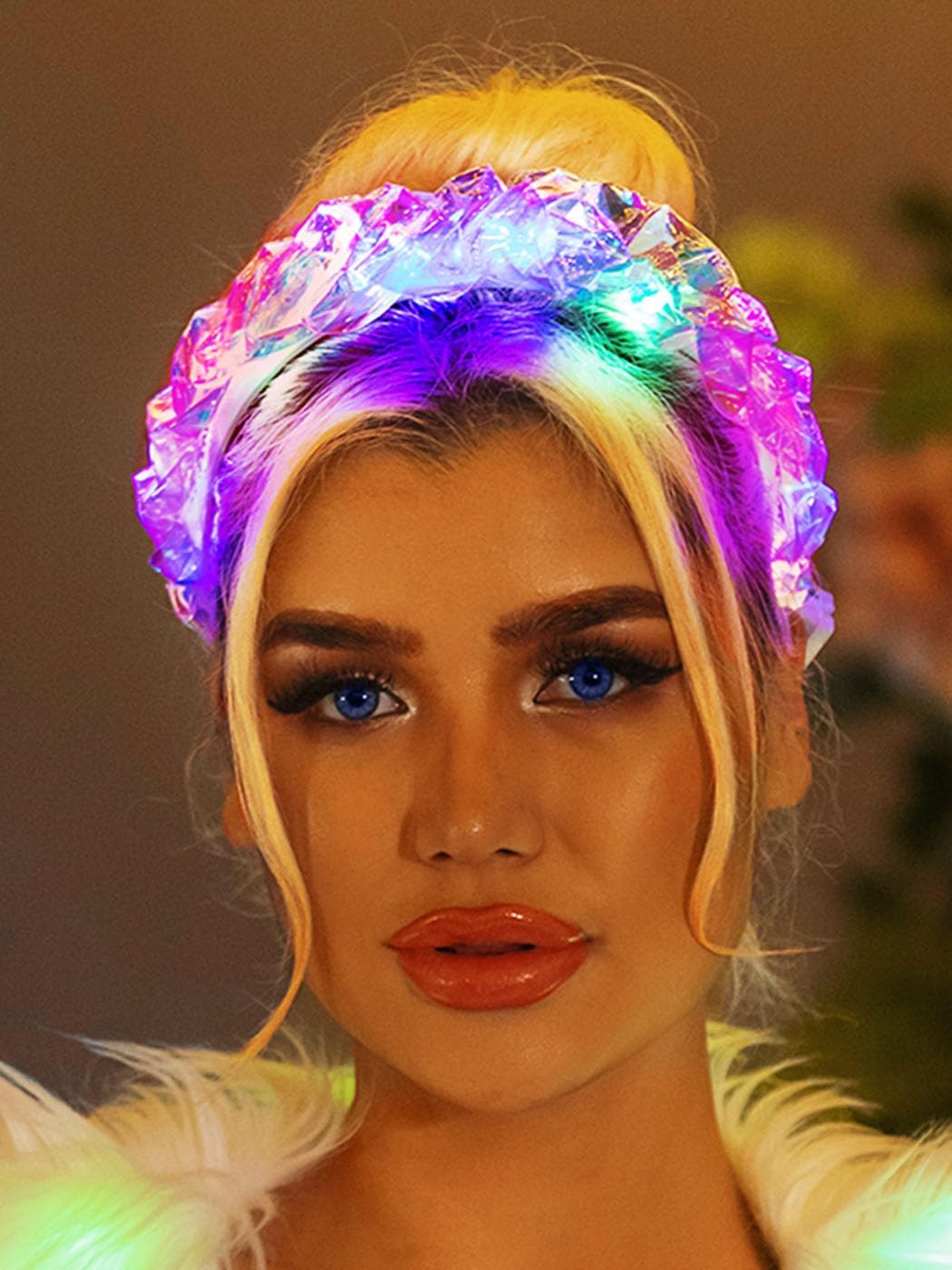 Amazon.com : JONKY Light Up Headband Led Crown Headbands Glow Tinsel ...