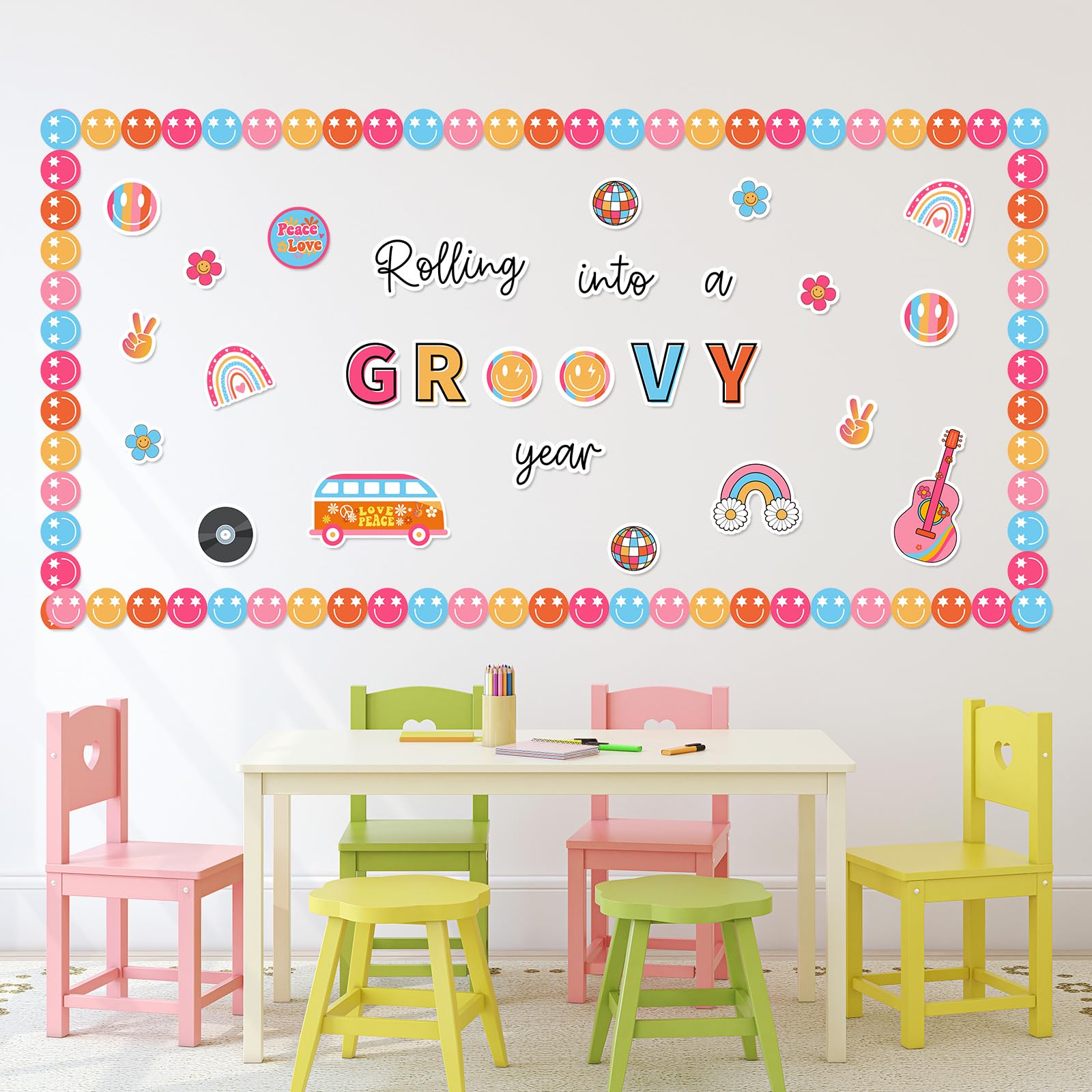 Home Library Teachers School Bulletin Board Cutouts DIY Kit "rainbow Of ...
