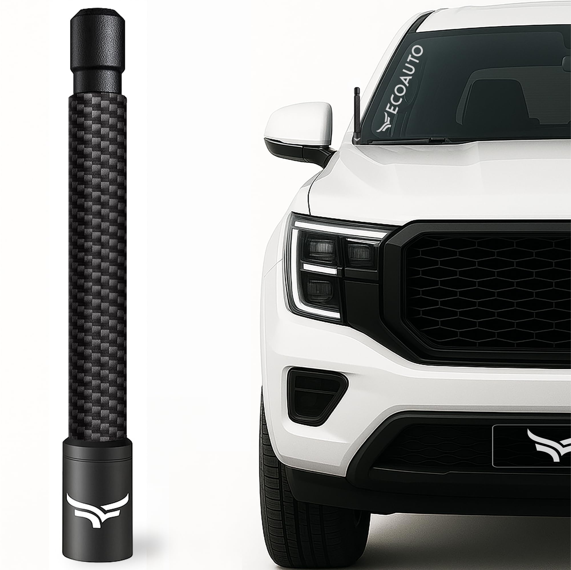 Snapklik.com : EcoAuto 5 Universal Short Stubby Truck Antenna Anti ...