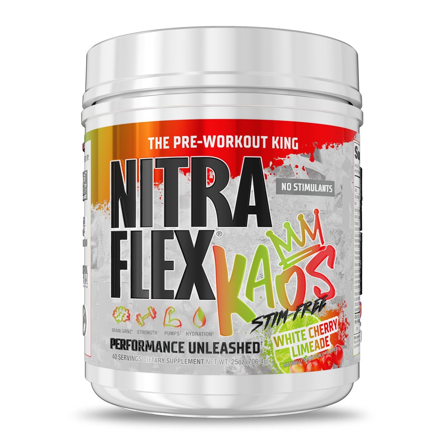 Amazon.com: GAT SPORT Nitraflex KAOS Stimulant Free Pre-Workout (White ...