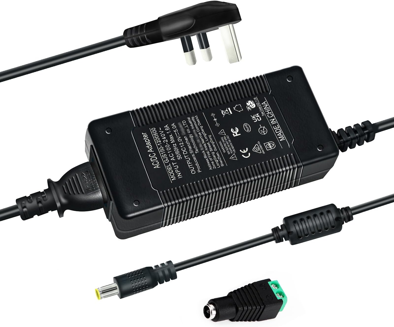 12V 4A Power Supply Adapter - COLM AC 100-240V 50-60HZ DC 12V 4Amps 48W ...