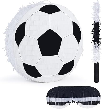 Amazon.com: Birchio Soccer Pinatas Bundle with a Blindfold and Bat (13 ...