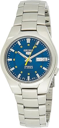 SEIKO SNK615 Reloj automático de acero inoxidable para hombre, Azul ...