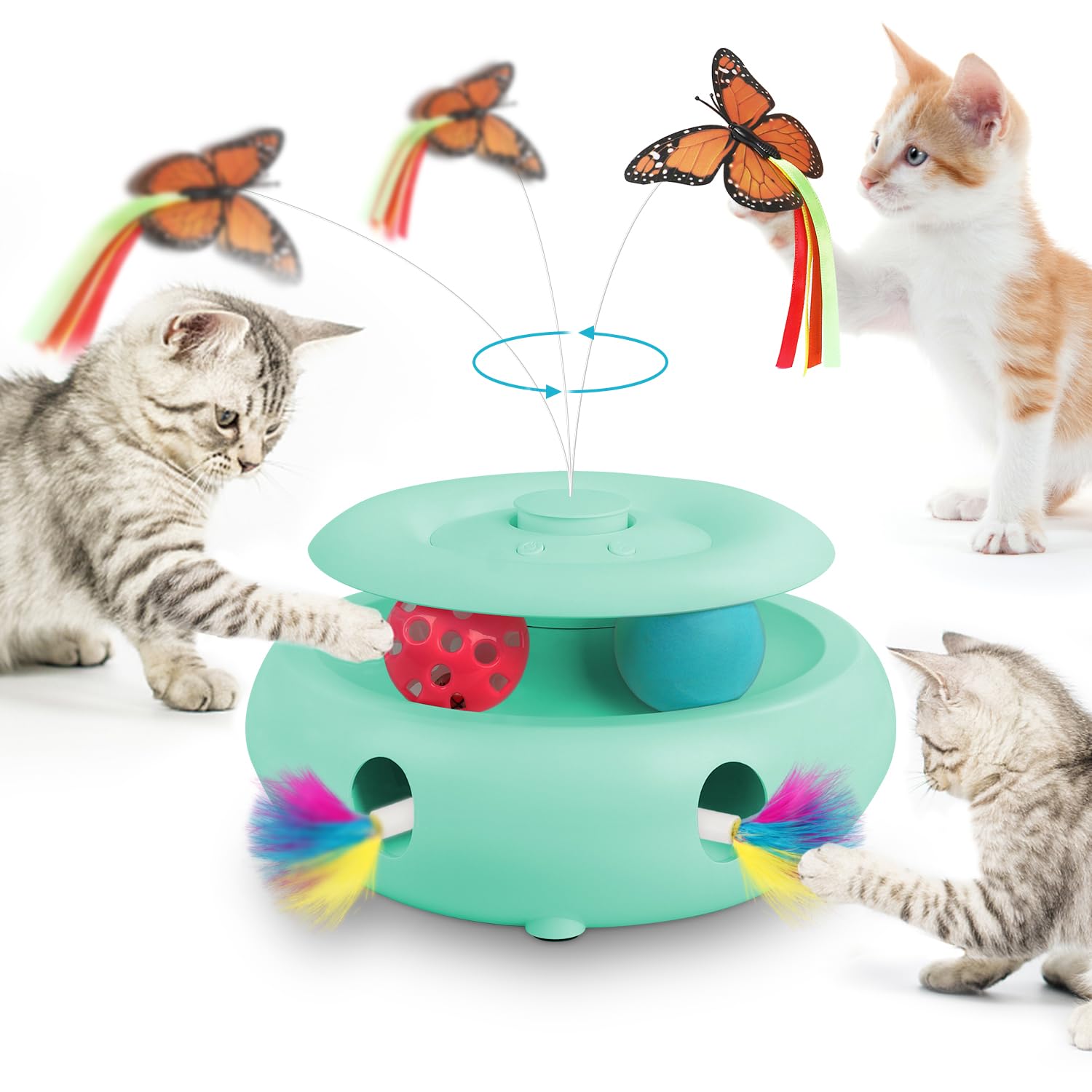 Amazon.com: INKZOO Interactive Cat Toy Automatic Cat Toys for Indoor ...
