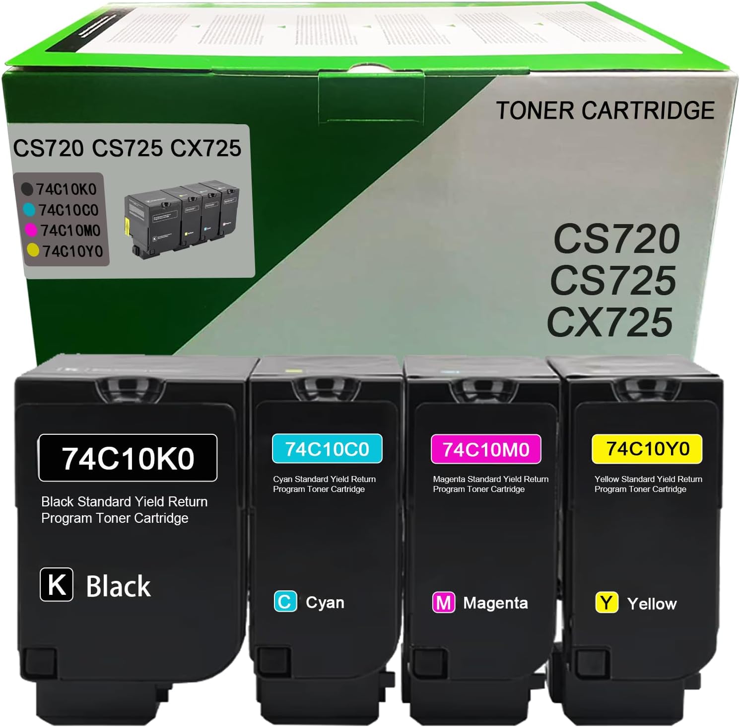 Amazon.com: Lexmark 74C10K0 CS720, CS725, CX725 Black Return Program ...