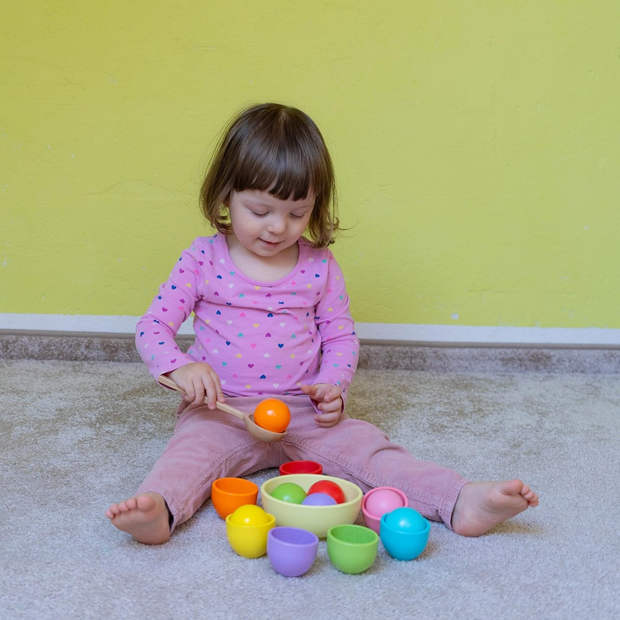 Snapklik.com : Montessori Larger Ball In Cup Color Sorting Toy For ...