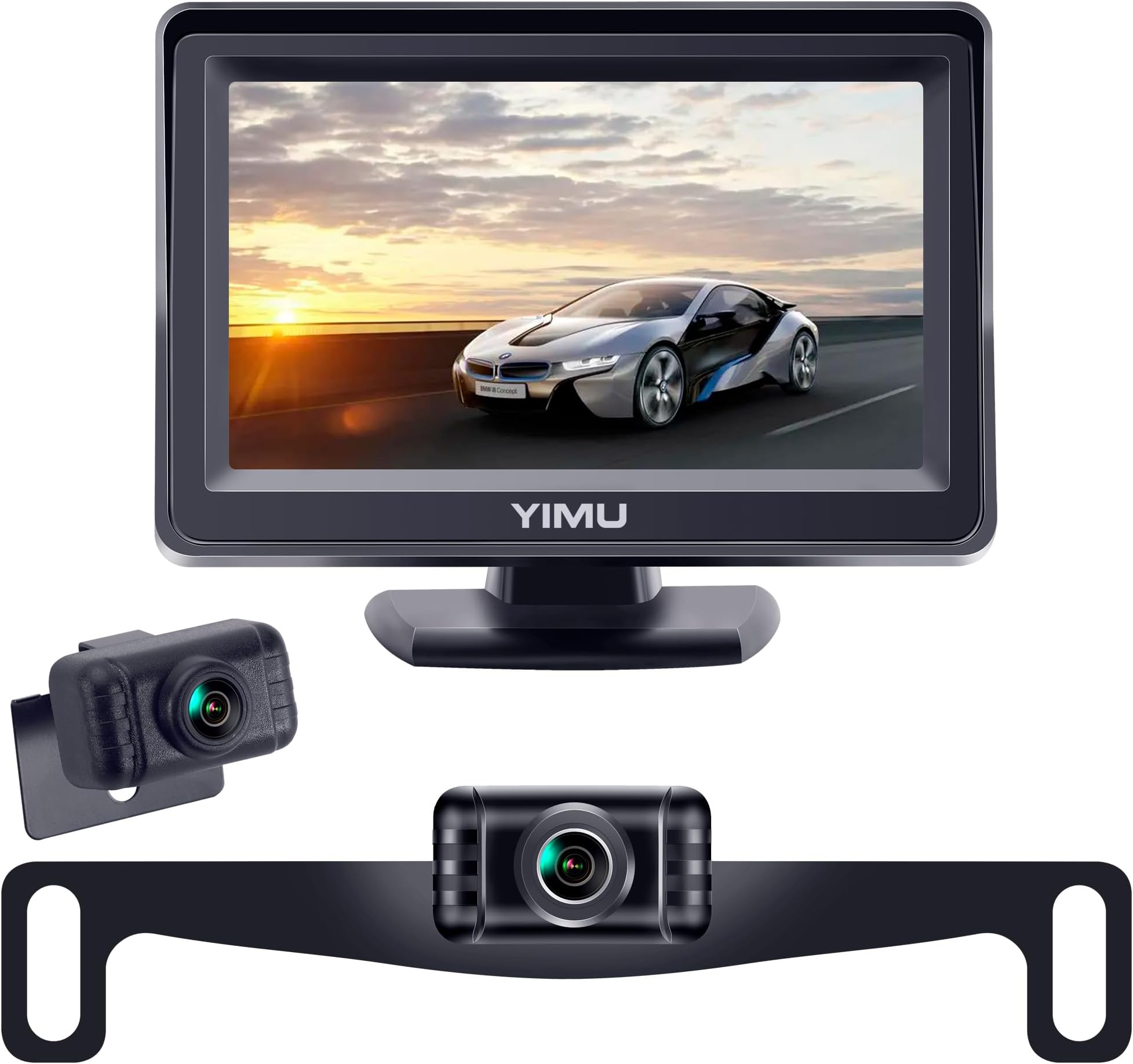 Amazon.com: Wireless Backup Camera Monitor Set: Foldable Screen Display ...