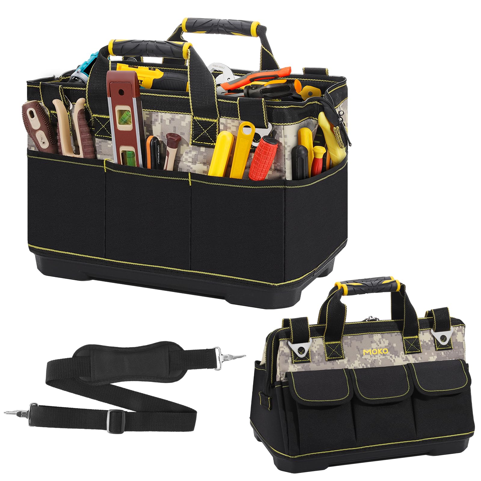 Amazon.com: MoKo Tool Bag 16 Inch, with Waterproof Hard Base, Heavy ...