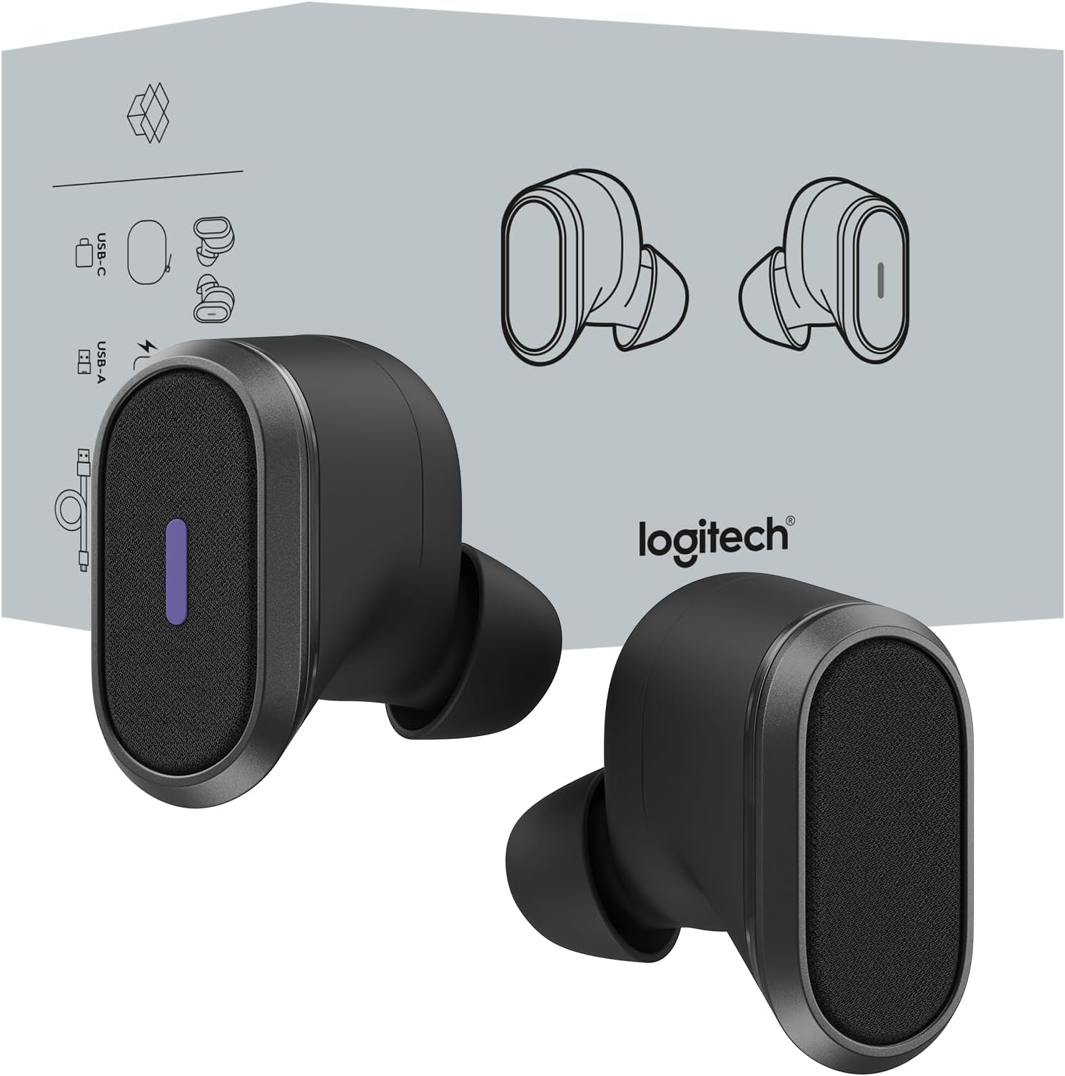 Amazon.com: Logitech Zone True Wireless Bluetooth Noise Canceling ...