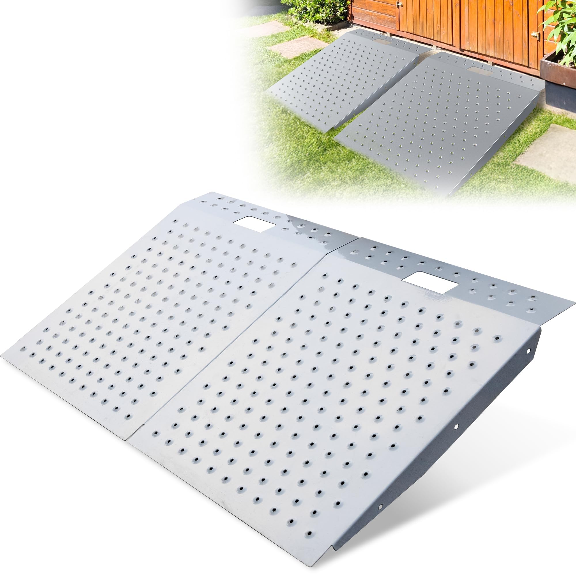 Snapklik.com : Shed Ramp 2PC, Loading Ramp For Riding Mower, 29" L X48 ...