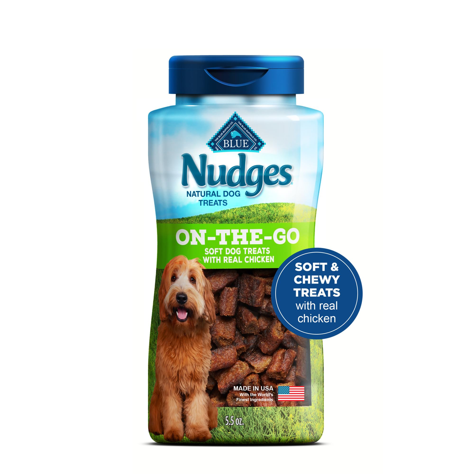 Amazon.com: Blue Buffalo Nudges On The Go Dog Treats, Made in the USA ...