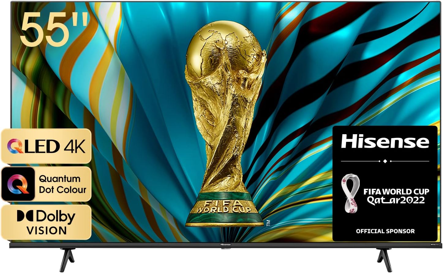 HISENSE E7H (55 Inch) 4K QLED Smart VIDAA TV, with Quantum Dot Colour, Dolby Vision HDR, DTS ...