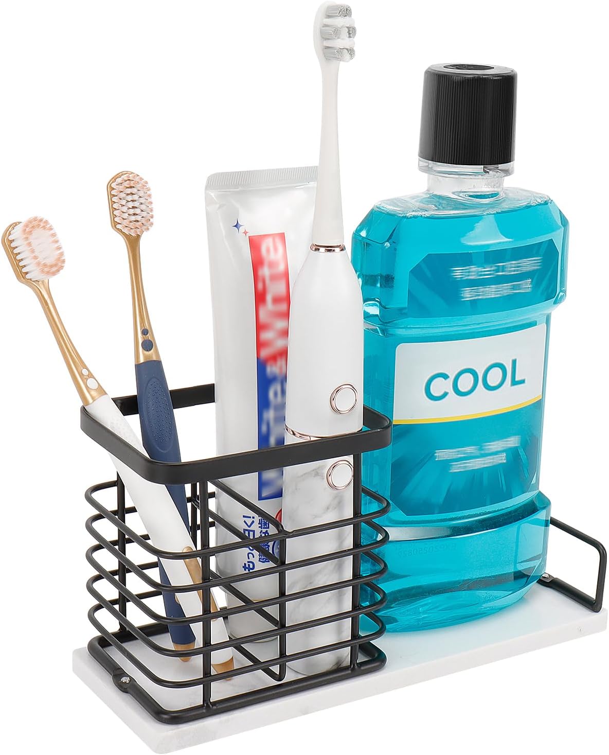 Amazon.com: HarJue Toothbrush Holder, Luxurious Metal Toothbrush ...