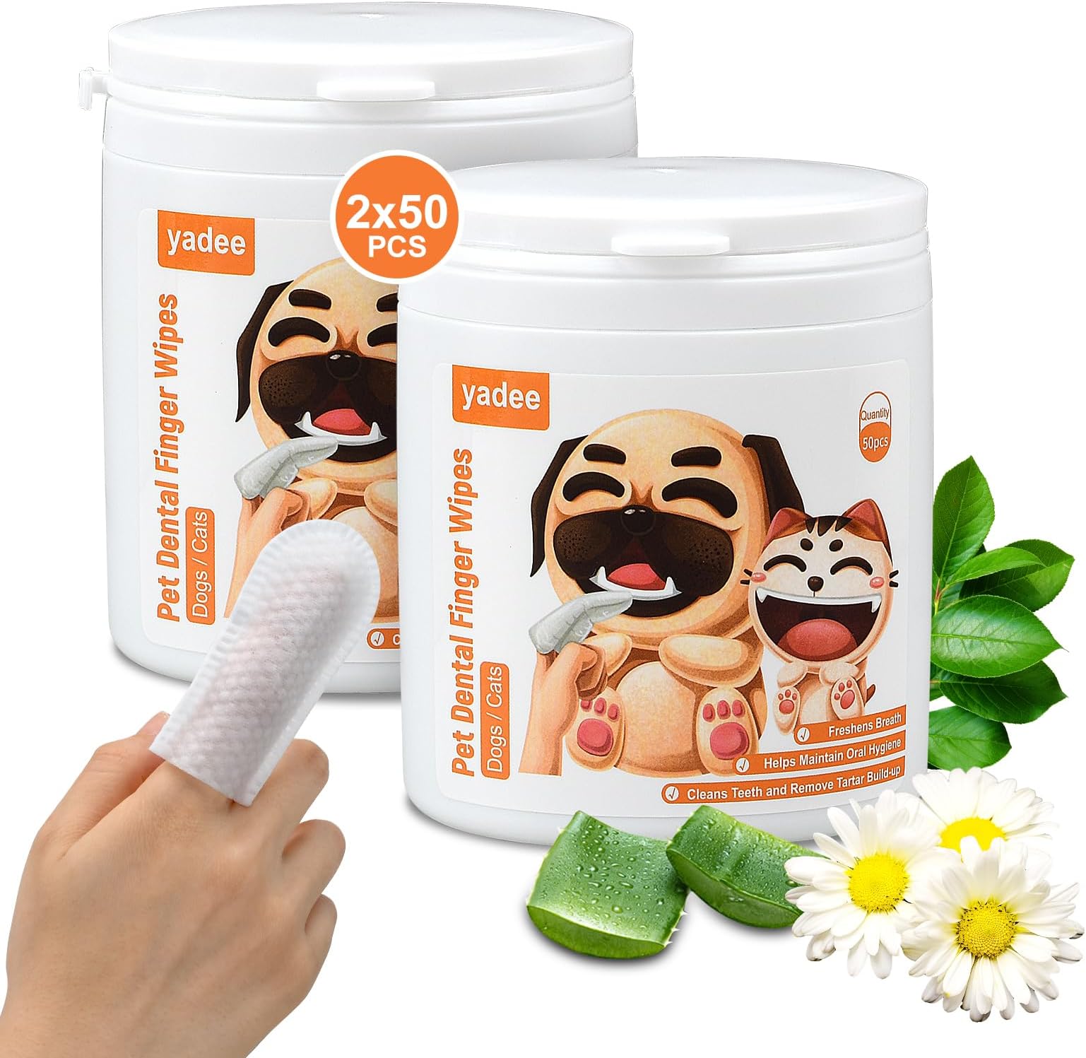 Amazon.com : ANTONDOLL Dog Teeth Cleaning Wipes - Pet Dental Finger ...