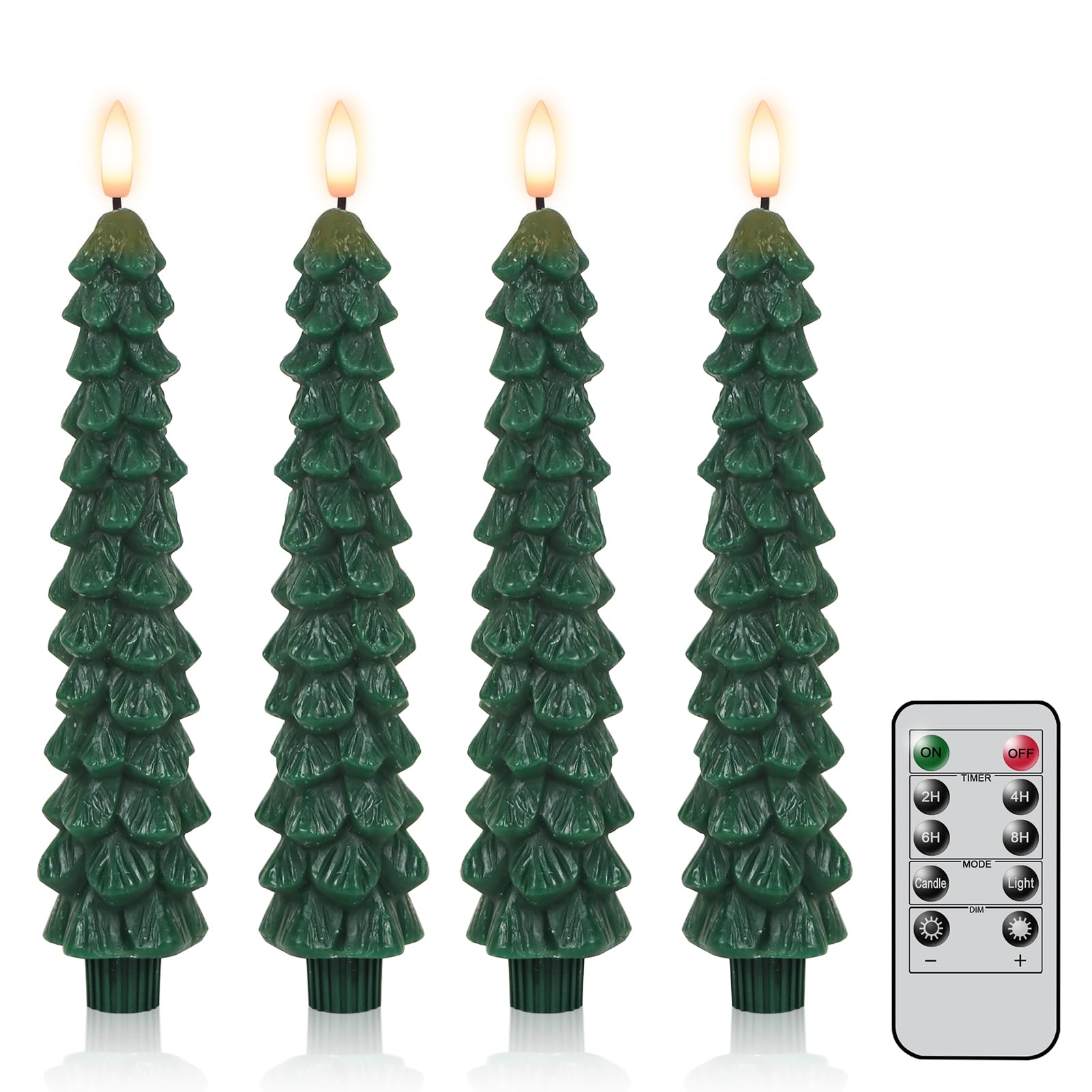 Amazon.com: Wondise Christmas Tree Flameless Candles with Remote and ...