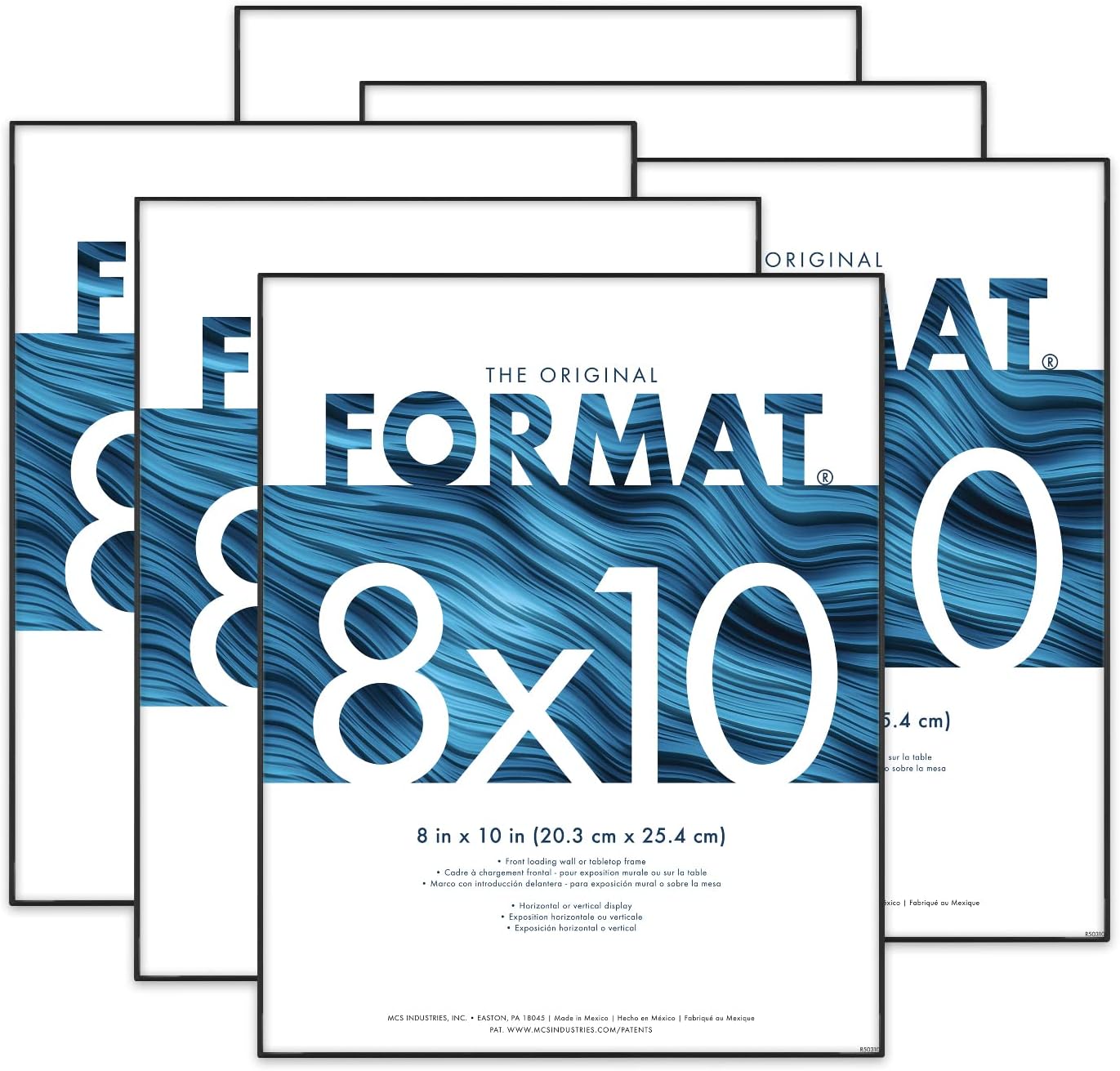 Amazon.com: MCS Format Frame Front Loading Gallery Wall Frame Set, 8x10 ...