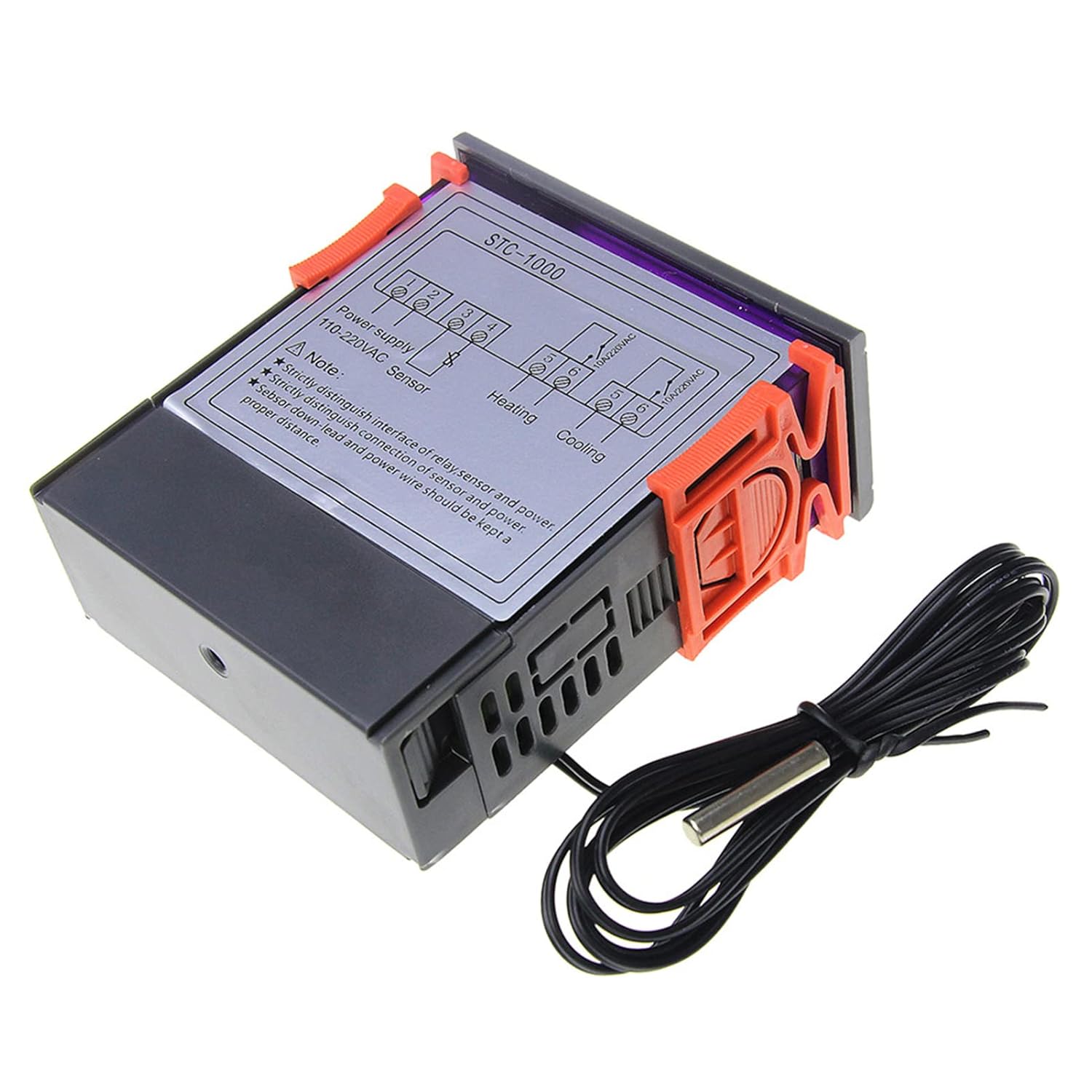 Microcomputer Thermostat, Programmable Flame Retardant Housing, Easy ...