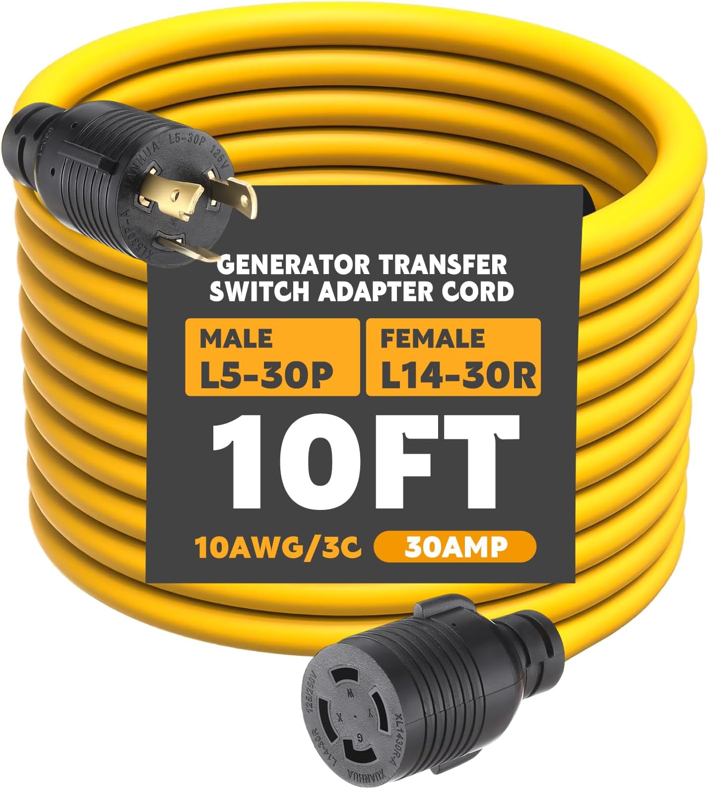 Amazon.com: LAZMUMI 30 AMP Generator Transfer Switch Adapter Cord ...