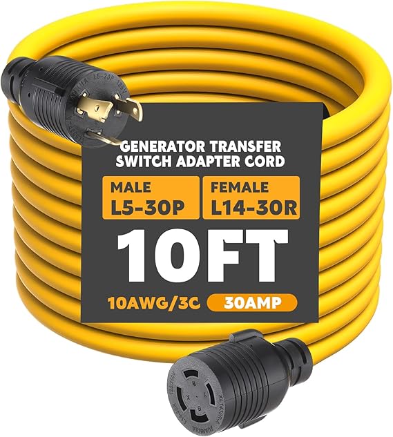 Amazon.com: Kanayu 10ft Generator Transfer Switch Adapter Cord ...