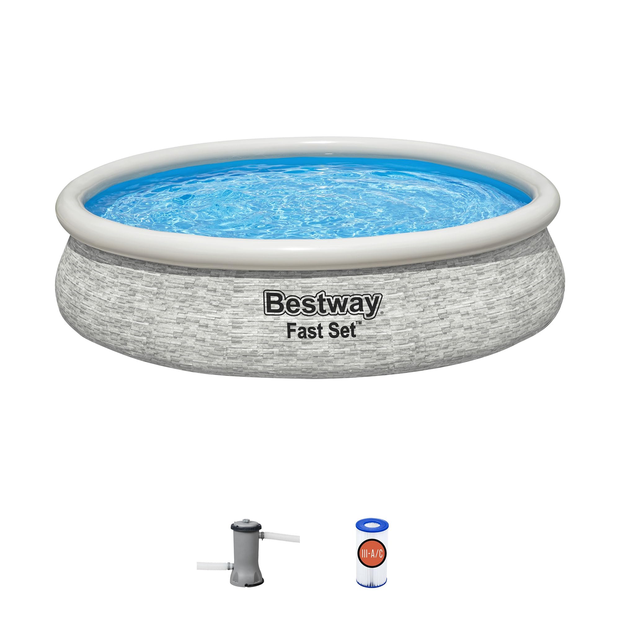 Snapklik.com : Bestway Fast Set 12 X 30" Round Inflatable Above Ground ...