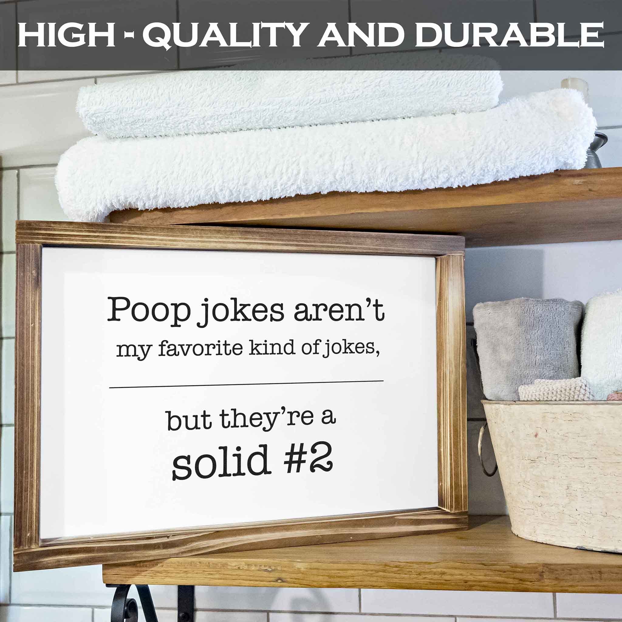 Snapklik.com : Poop Joke Sign 11x16 Inch, Poop Wall Bathroom Sign ...