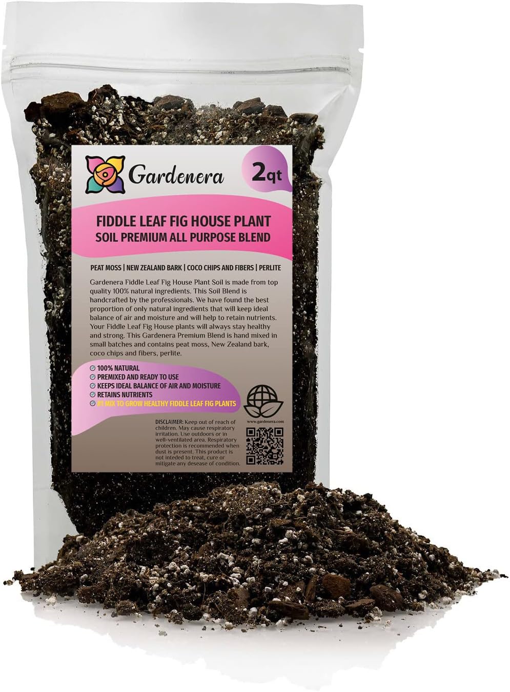 Amazon.com : Gardenera Fiddle Leaf Fig Soil Mix - Premium Blend of Peat ...