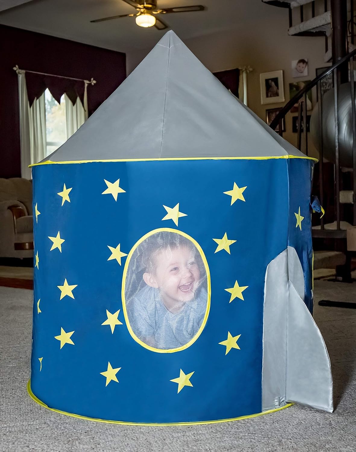 Snapklik.com : Rocket Ship Tent - Space Themed Pretend Play Tent ...