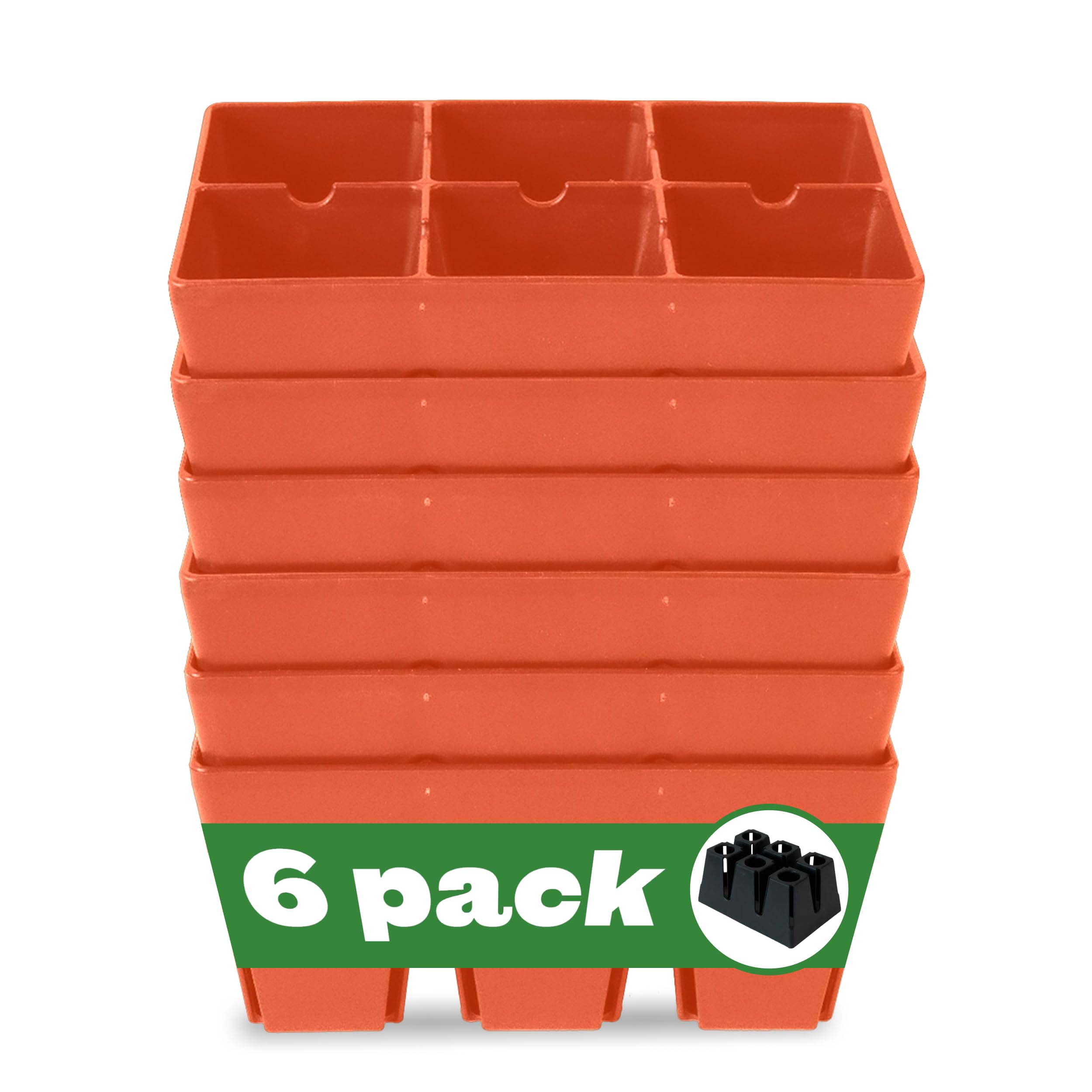 Amazon.com : Epic Gardening Reusable Seed Starter Tray - (6 Pack, 6 ...