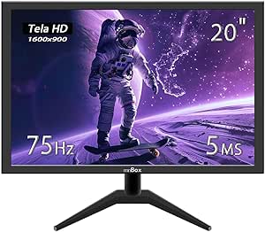 Monitor 20 Polegadas HD 75Hz LED - 1600x900, 5ms, HDMI/VGA, Contraste 1000:1, Filtro de Luz Azul ...