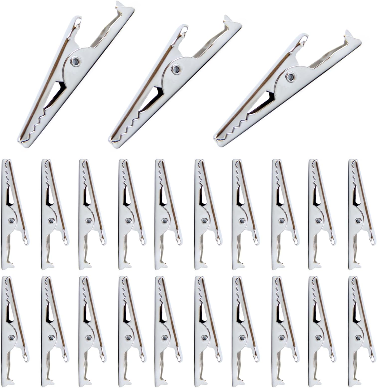 Abvsdu 100pcs Metal Alligator Clip, 35mm Spring Clamps Test Line ...