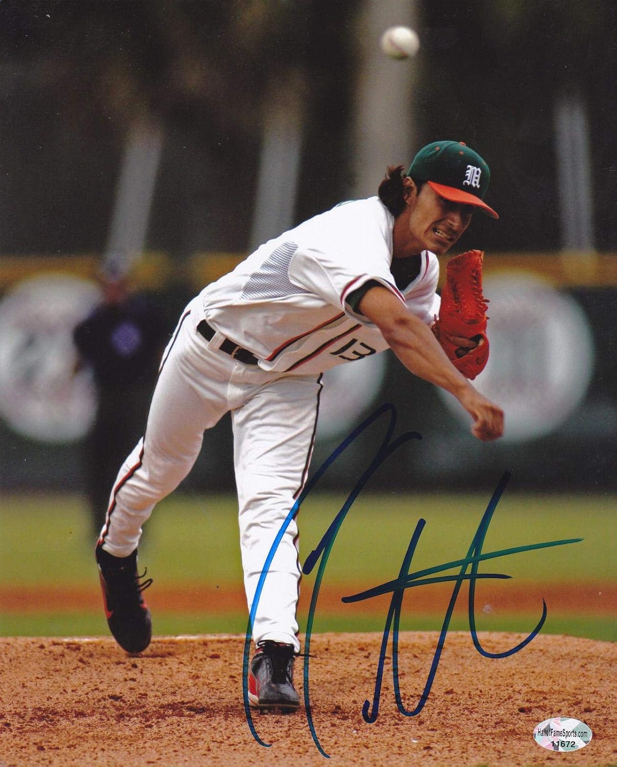 CESAR CARRILLO MIAMI HURRICANES ACTION SIGNED 8x10 - Autographed MLB ...
