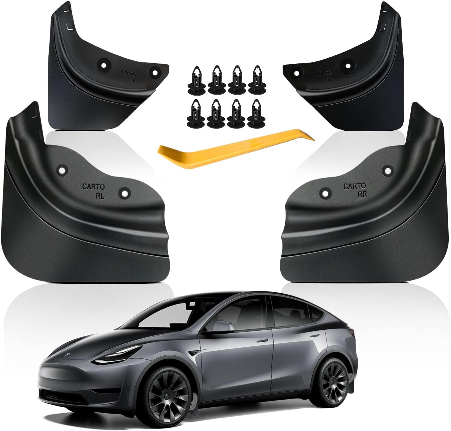 Amazon.com: Mud Flaps for Tesla Model X - No Drilling Required ...