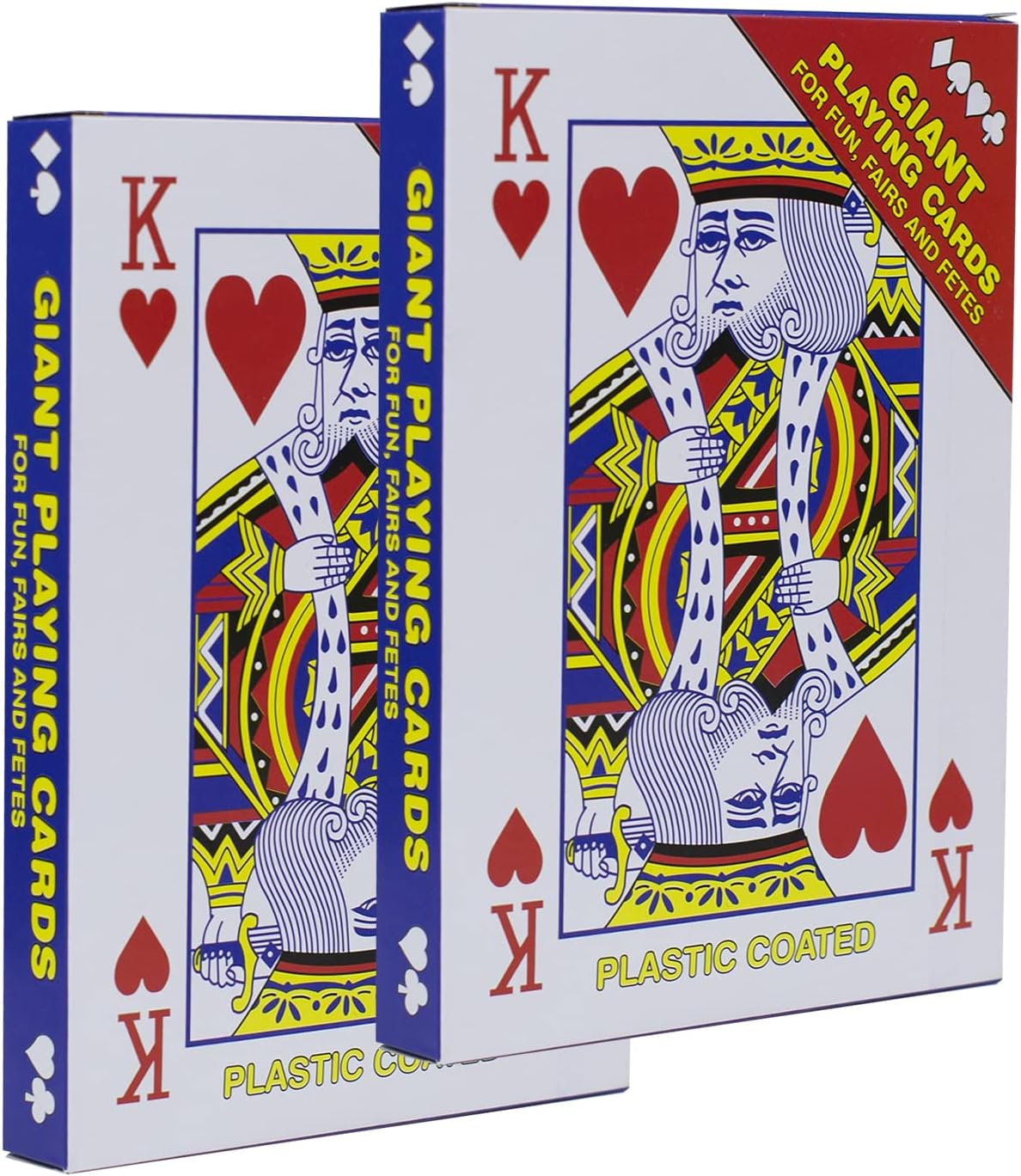 Amazon.com: (2 Pack) Jumbo Giant Playing Card Deck - 5x7 Inch Large ...