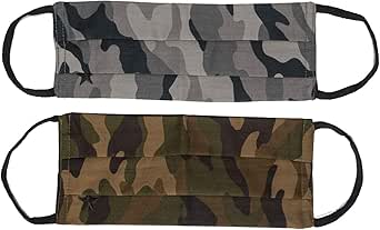 Amazon.com: Eve Masks Cloth Face Masks (3-Pack) - 1 Green Camo, 1 Grey ...