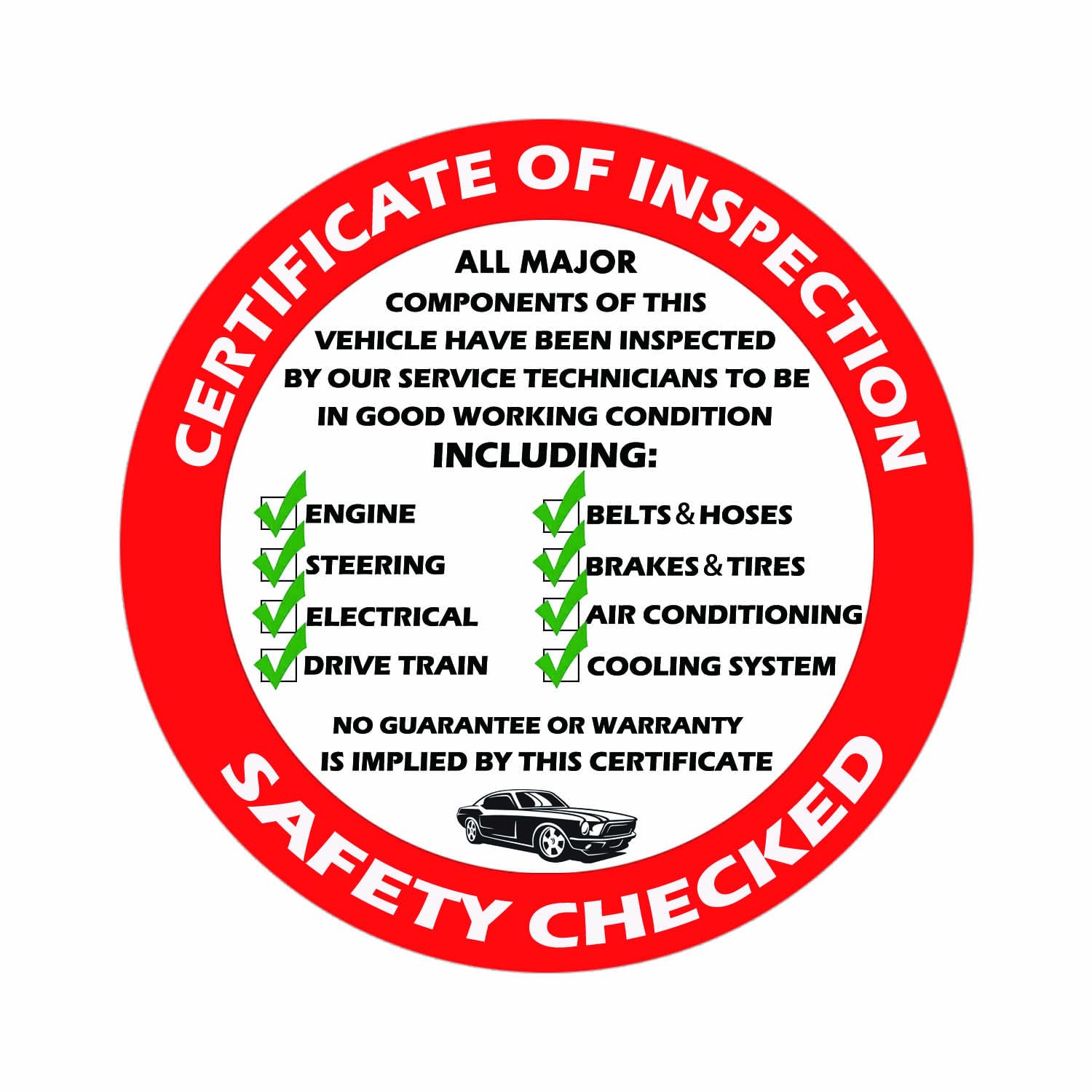 Amazon.com: Vehicle Inspection Stickers 3 inch Self Adhesive Vehicle ...