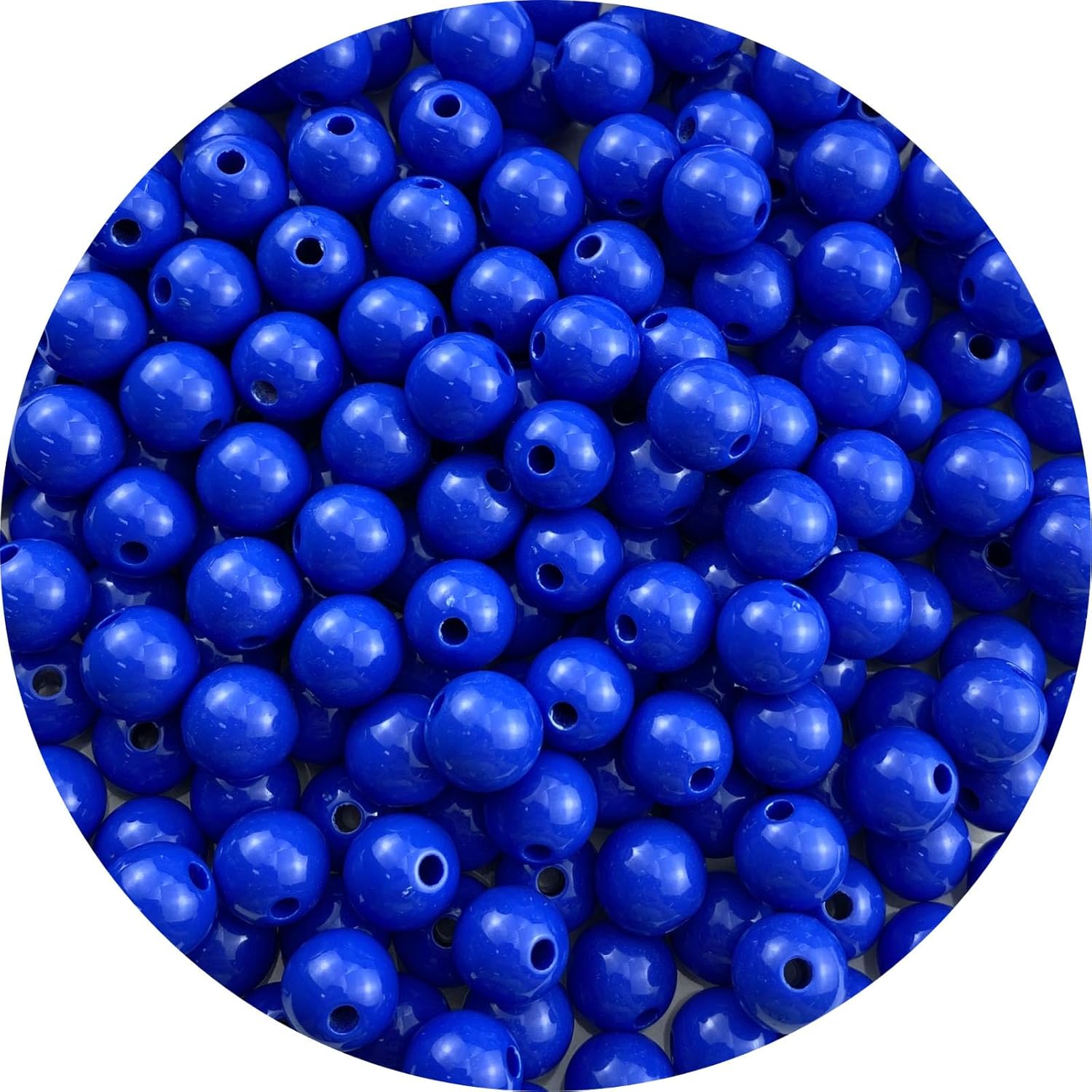 Amazon.com: Jmassyang 60 Pieces 14mm Acrylic Round Beads Smooth Spacer ...