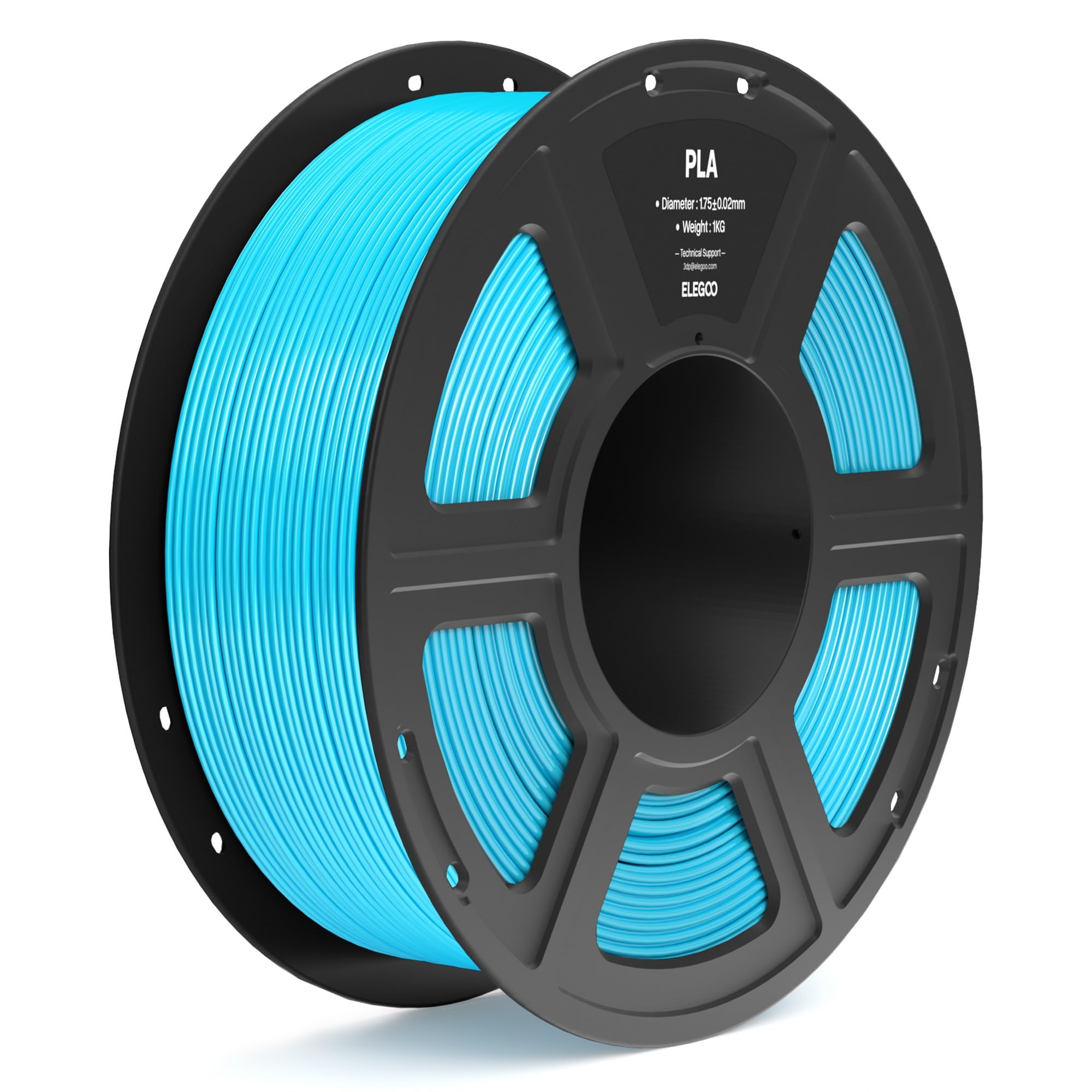 Amazon.com: ELEGOO PLA Filament 1.75mm Sky Blue 1KG, 3D Printer ...