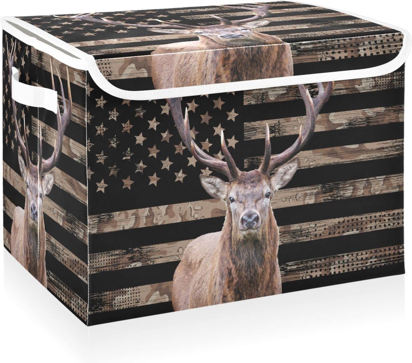 Amazon.com: CaTaKu Deer Hunting Storage Bins with Lids, Fabric Large ...