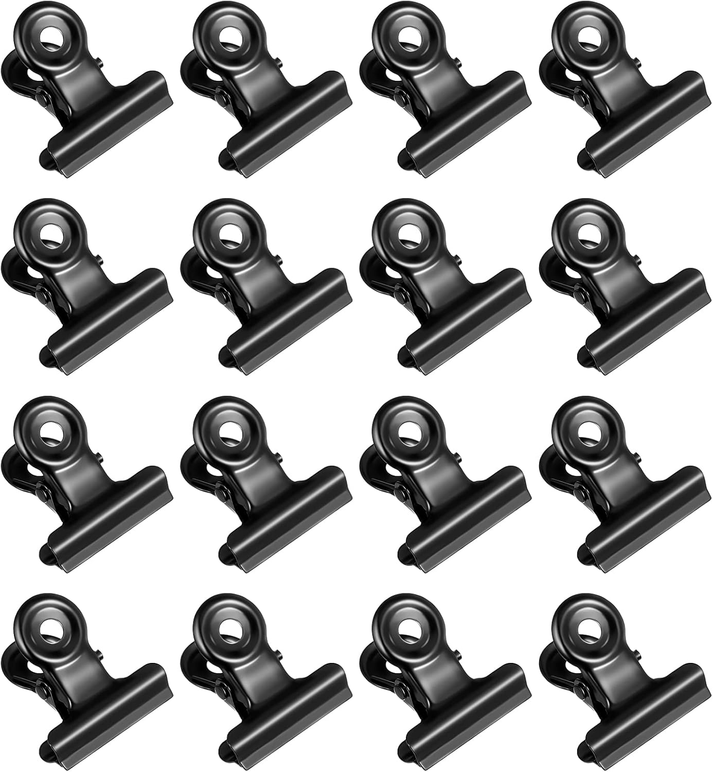 Fuyamp 50 Pcs Small Clips, 22mm Black Binder Paper Clips, Metal Hinge ...