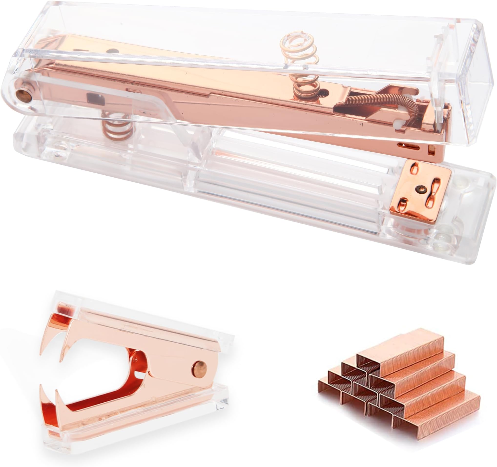 Amazon.com : Rose Gold Acrylic Stapler, Desktop Stapler, 25 Sheet ...