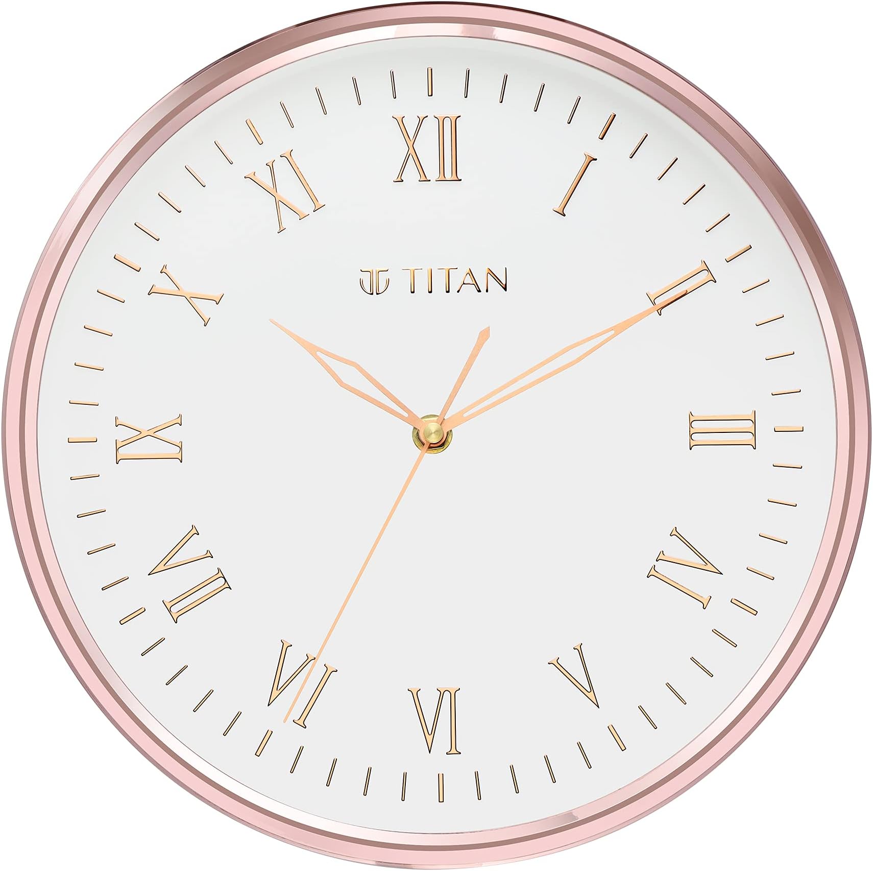 Titan Classic Rose Gold Wall Clock with Silent Sweep Technology - 30.0 ...