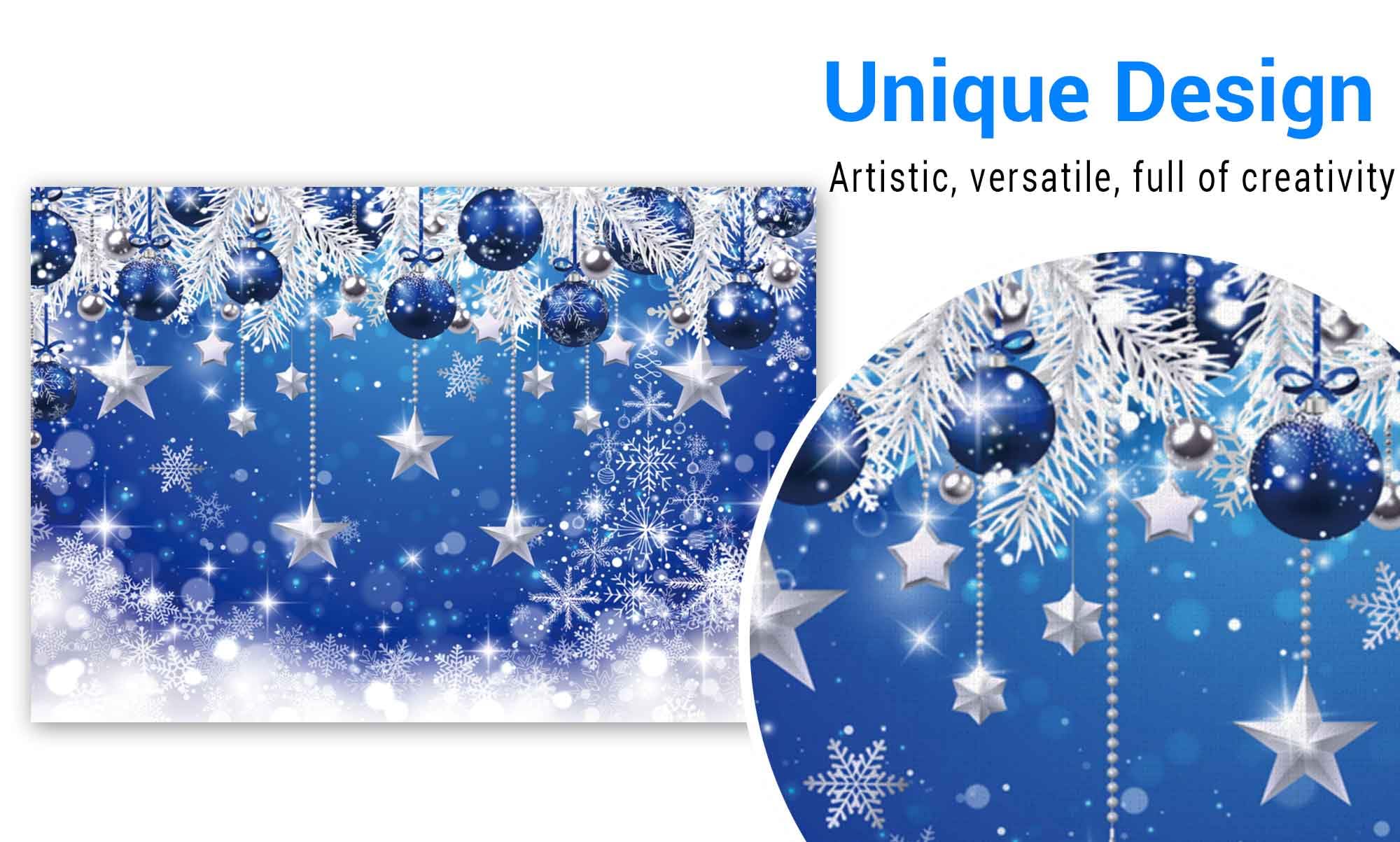 Blue And White Christmas Background Wallpaper