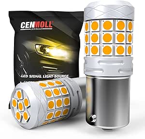 Amazon.com: Cenmoll 382 P21W BA15S Led Bulb Amber Yellow, Super Bright ...