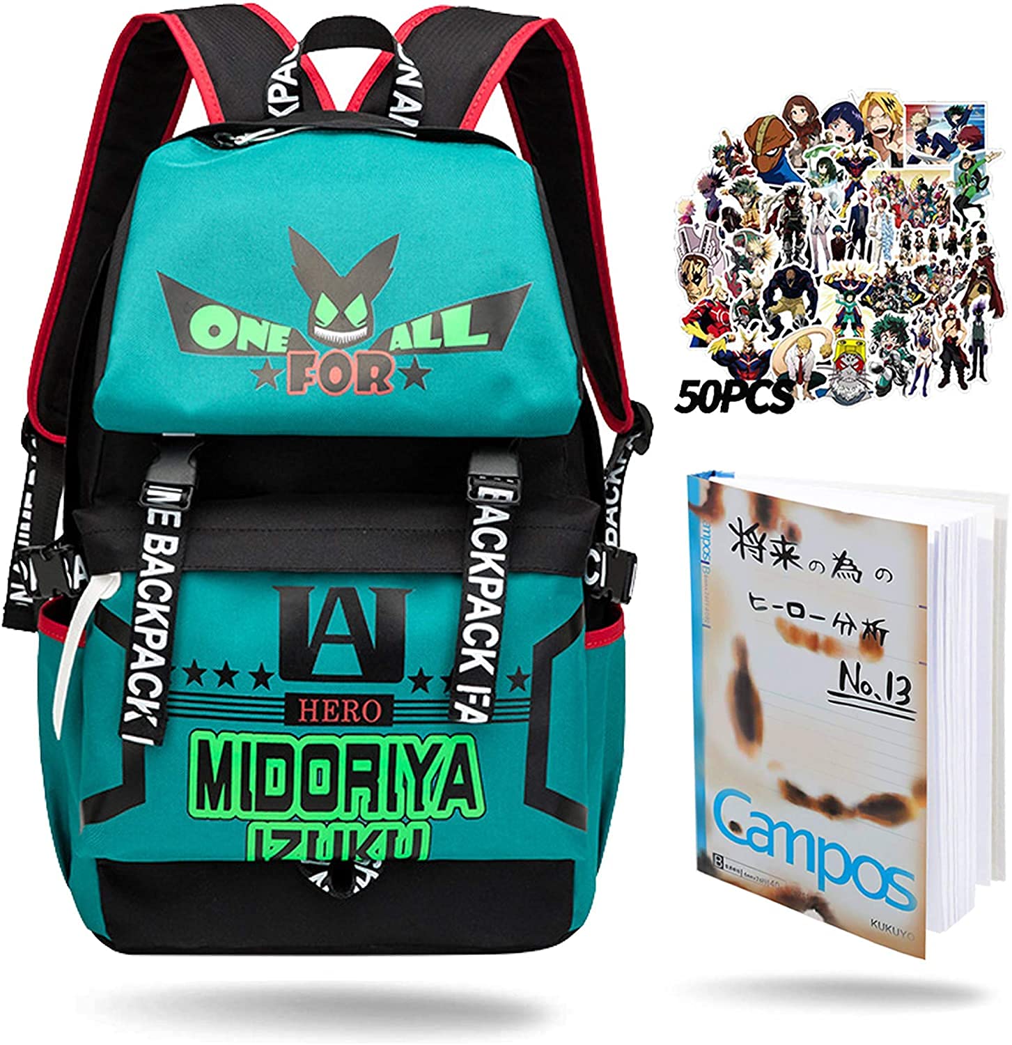 Mha Backpack Izuku Midoriya Backpack My Hero Academia Backpack Bnha ...