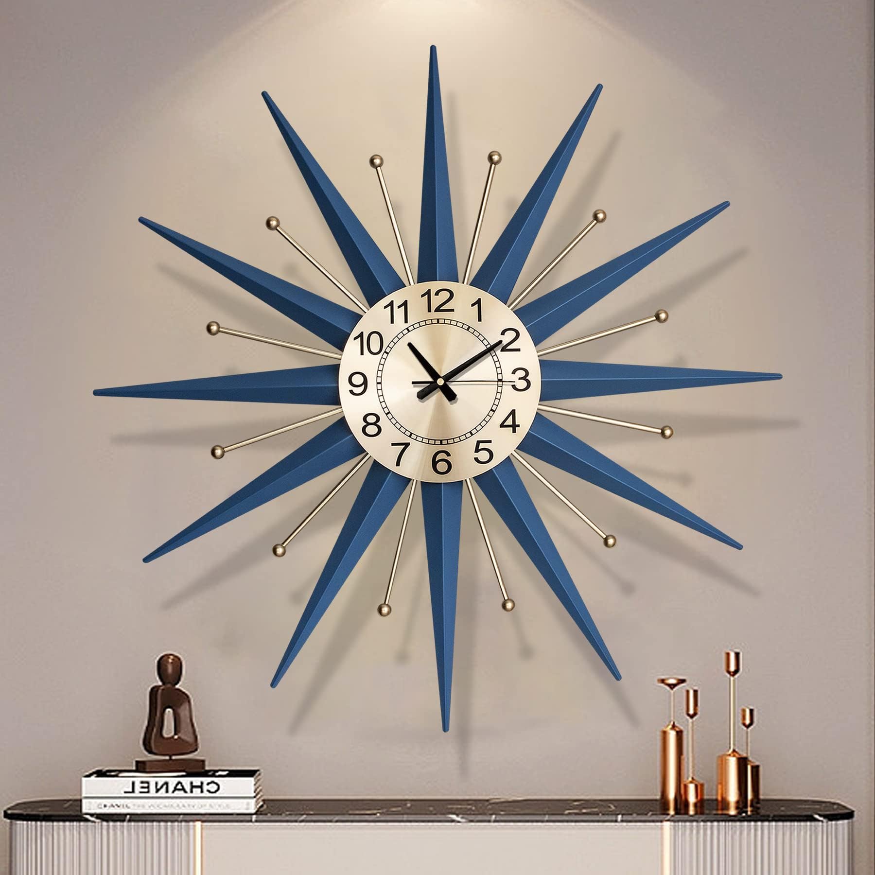 Amazon.com: 22 Inch Modern Large Colorful Wall Clock Silent Non Ticking ...