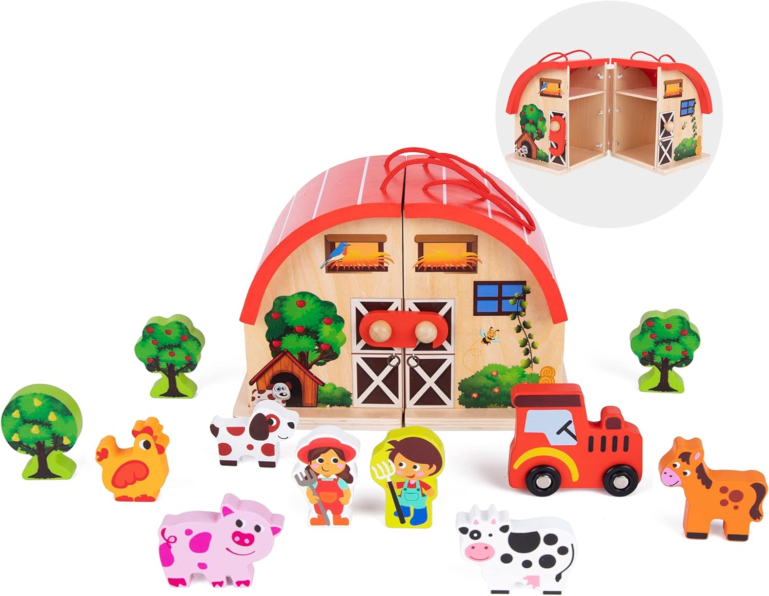 Woody Treasures Wooden Farm House Set Toy Farm For Kids 3 Years Up woody-treasures-wooden-farm-house-set-toy-farm-for-kids-3-years-up